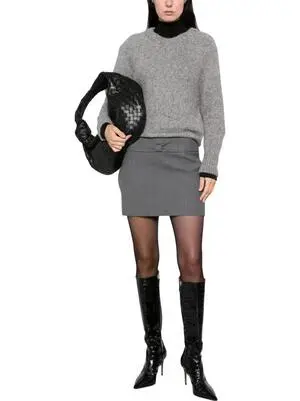SUSANNE BOMMER Raglan Sleeve Knitted Sweater - Grey