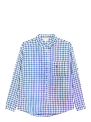 MAISON123 Marilou Gingham Check Shirt - Blue