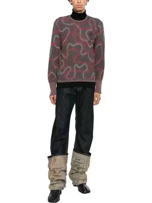 VIVIENNE WESTWOOD Orb-embroidered Jumper - Grey