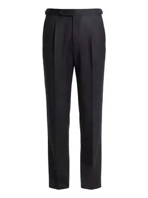BOSS Virgin Wool Serge Tapered Fit Trousers - Blue