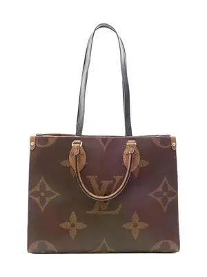 LOUIS VUITTON Monogram Reverse Giant Onthego Mm Satchel - Brown