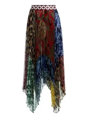 Alice + Olivia Katz Handkerchief-hem Midi Skirt By - Red