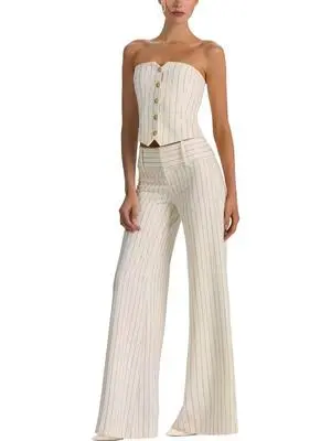 Alice + Olivia Embellished Strapless Top - Neutrals