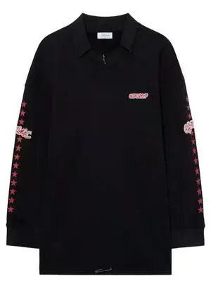 Off-White Off-White Star Print Polo Mini Dress Black