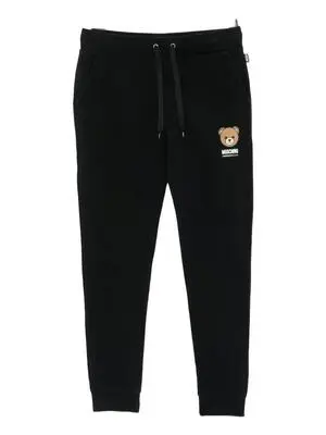 Moschino Teddy Bear Drawstring Track Pants - Black