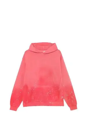 PALE CLOUD Paint Splatter Effect Hoodie - Red