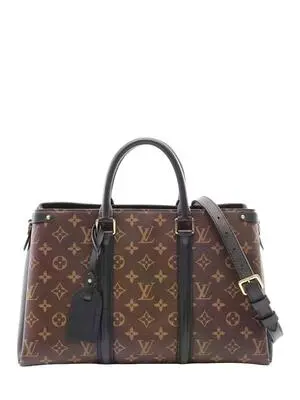 LOUIS VUITTON Monogram Soufflot Mm Satchel - Brown