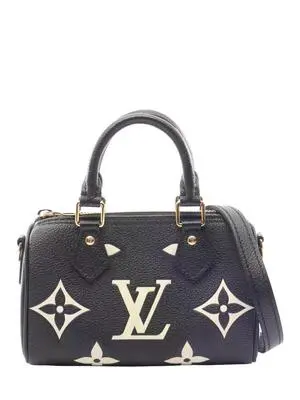 LOUIS VUITTON Nano Speedy Bandouliere Satchel - Black