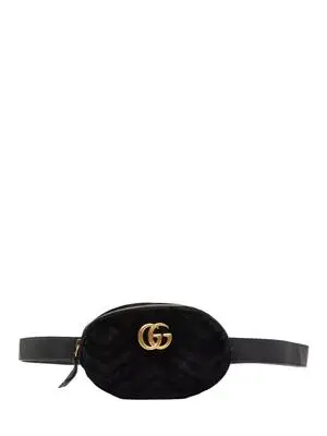 Gucci Gg Marmont Matelasse Belt Bag - Black
