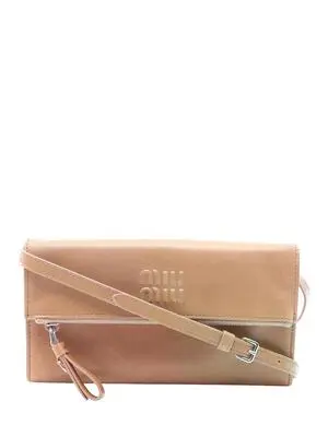 Miu Miu Vitello Shine Crossbody Bag - Neutrals