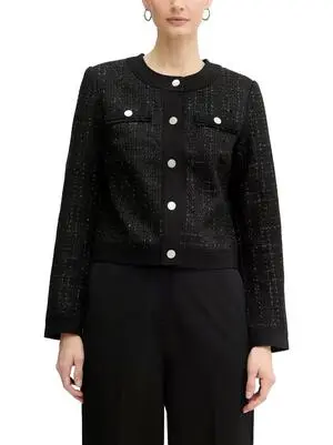 MORGAN Button Patch Pocket Jacket - Black