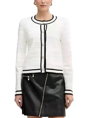 MORGAN Buttoned Cardigan - White