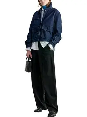 Maison Kitsuné Mini Denim Barn Jacket - Blue