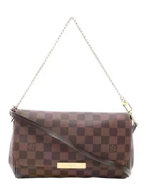 LOUIS VUITTON Damier Ebene Favorite Mm Satchel - Brown