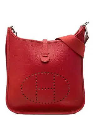 Hermès 2002 Clemence Evelyne I Pm Crossbody Bag - Red