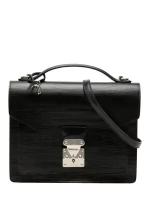 LOUIS VUITTON Epi Monceau 28 Satchel - Black
