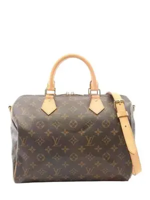 LOUIS VUITTON Monogram Speedy Bandouliere 30 Satchel - Brown