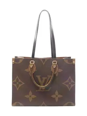 LOUIS VUITTON Monogram Reverse Giant Onthego Mm Satchel - Brown