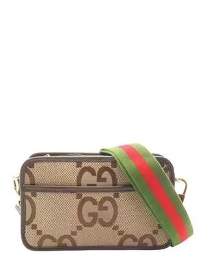 GUCCI GUCCI Mini Jumbo GG Canvas Web Crossbody Bag