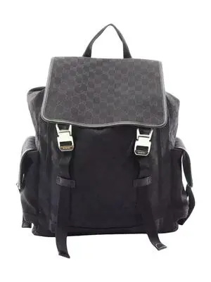 Gucci Large Gg Canvas Backpack - Black