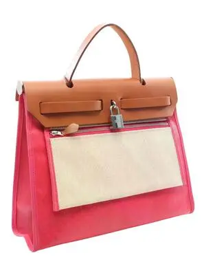 Hermès 2022 Toile Herbag Zip 31 Satchel - Pink