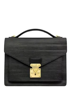 LOUIS VUITTON Epi Monceau 28 Satchel - Black