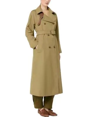 Max Mara Water-repellent Wool-blend Gabardine Trench Coat - Neutrals