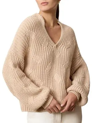 Brochu Walker Brochu Walker Grayson Cable Pullover Buff