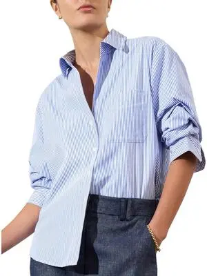 Brochu Walker The Pia Shirt - Blue Stripe