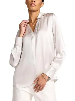 BROCHU WALKER Brochu Walker Silk Button-Up Blouse