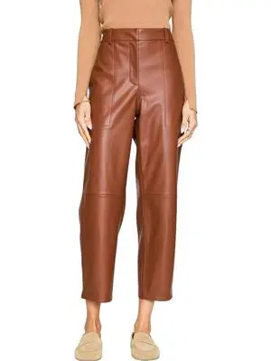 Brochu Walker Stone Vegan Leather Pants - Cognac