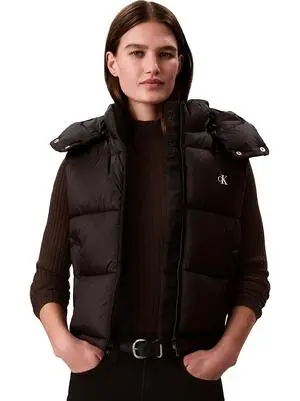 Calvin Klein Midweight Puffer Vest - Black