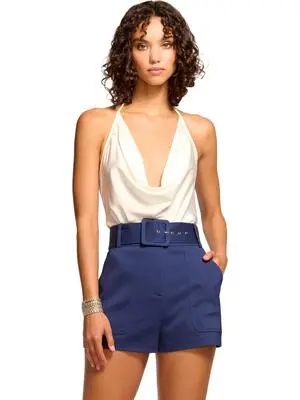 Ramy Brook Ramy Brook Kasey Belted Mini Short Navy