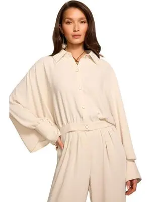 Ramy Brook Lilliana Oversized Button-down Top - Bone
