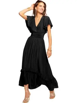 Ramy Brook Ramy Brook Joanie Short Sleeve Maxi Dress Black