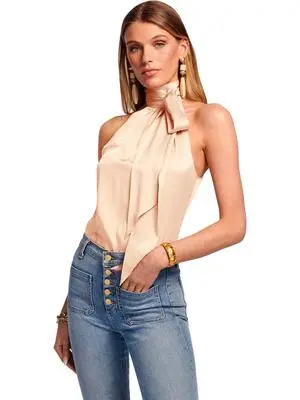 Ramy Brook Ramy Brook Lori Silk High Neck Tank Top Blush