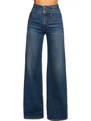 Ramy Brook Liv High-rise Wide Leg Jeans - Medium Wash