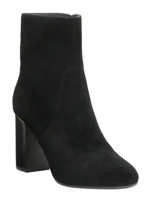 Ramy Brook Caro Heeled Ankle Boots - Black Suede