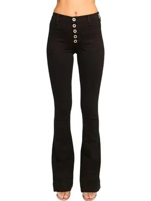 Ramy Brook Cindy High-rise Flare Jeans - Black