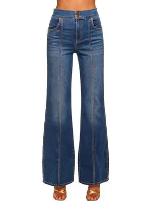 Ramy Brook Tina High-rise Wide-leg Jeans - Medium Wash