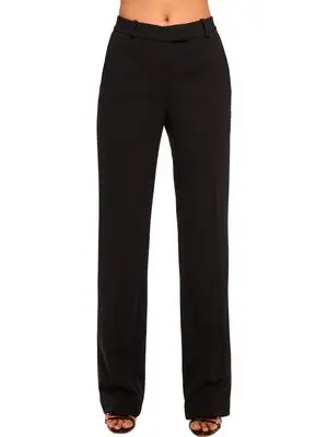 Ramy Brook Doug Straight-leg Tailored Pants - Black