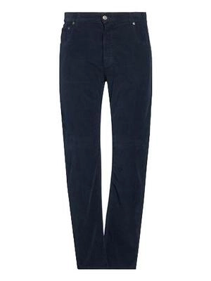 DONDUP High Waisted Tapered Leg Corduroy Pants - Navy