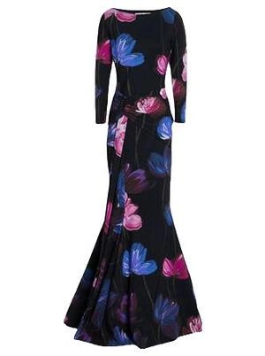 Chiara Boni La Petite Robe Floral-print Gown - Black