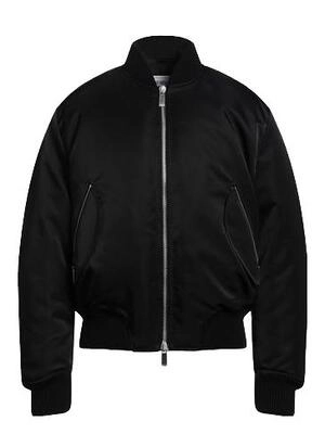 OFF-WHITE™ Bomber Jacket In Polyamide, Wool, Acrylic, And Elastane - Black