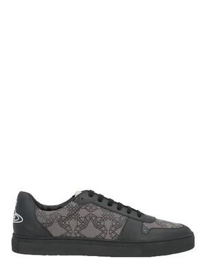 VIVIENNE WESTWOOD Leather And Textile Low-top Sneakers - Black