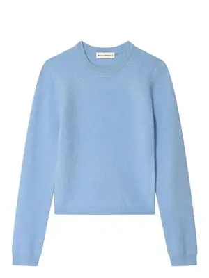 WHITE & WARREN WHITE & WARREN Cashmere Crewneck Top Soft Blue