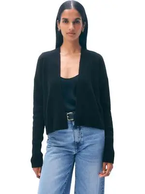 WHITE & WARREN WHITE & WARREN Cardigan Sweater Black
