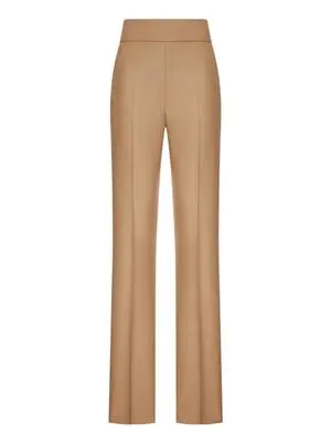 Valentino Garavani Pleated Straight-leg Trousers - Camel