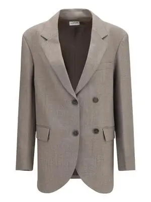 P.a.r.o.s.h Double-breasted Peak Lapel Blazer - Gray