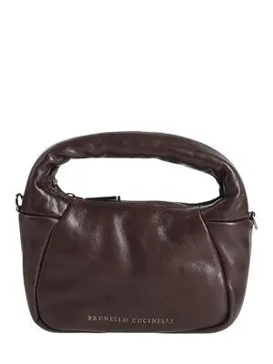 Brunello Cucinelli Leather Hobo Bag - Black